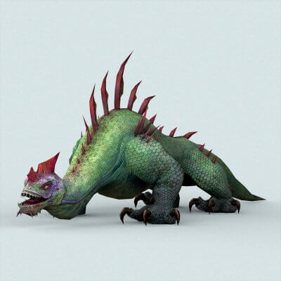 Fantasy Monster Lizard - 3D Model by 3dseller