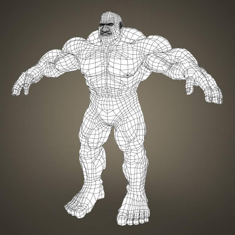 Fantasy Muscular Man - 3D Model by 3dseller