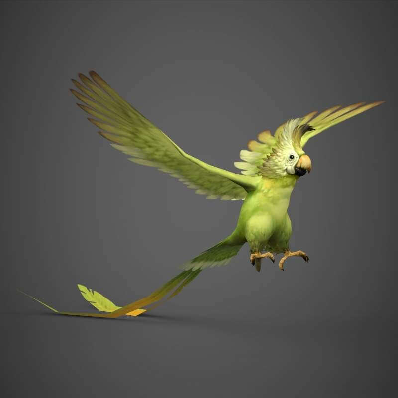 Fantasy Parrot - 3D Model by 3dseller