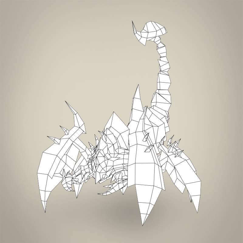 Fantasy Scorpion King - 3D Model by 3dseller