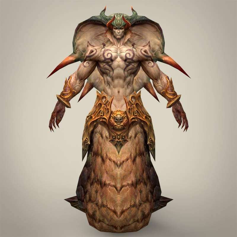 Fantasy Snake Man - 3D Model by 3dseller