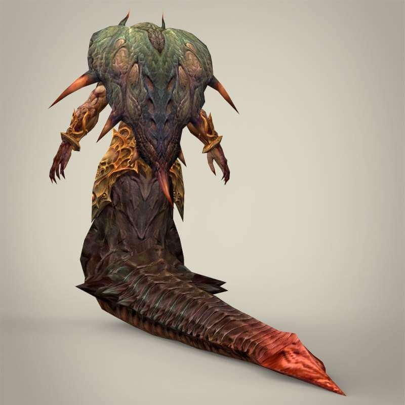 Fantasy Snake Man - 3D Model by 3dseller