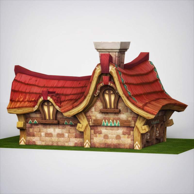 Fantasy Sweet House - 3D Model by 3dseller