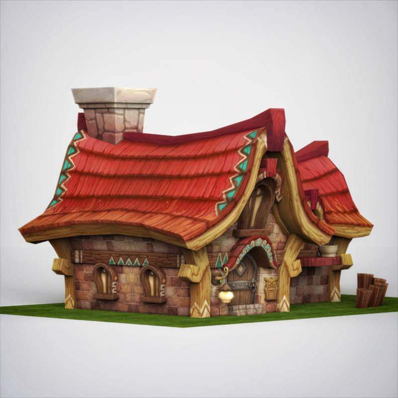 Fantasy Sweet House - 3D Model by 3dseller