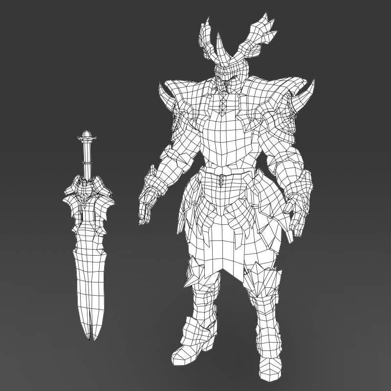 Fantasy Warrior - 3D Model by 3dseller