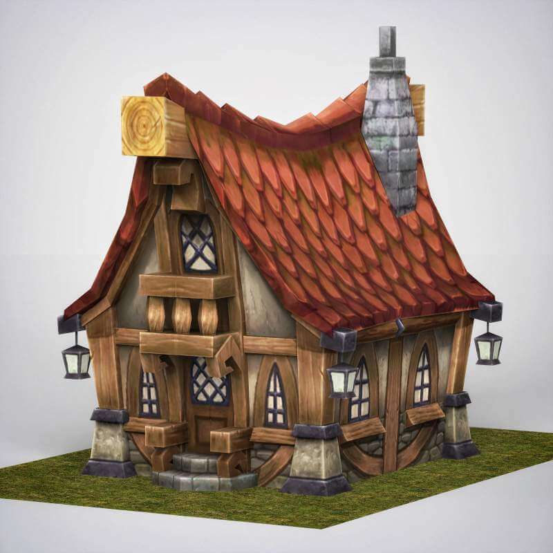 Fantasy Wooden Home - 3D Model by 3dseller