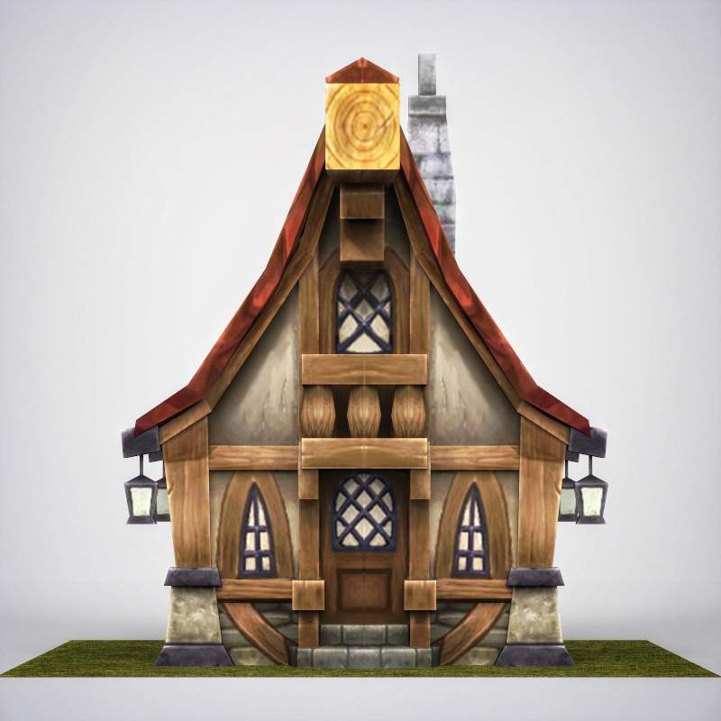 Fantasy Wooden Home - 3D Model by 3dseller