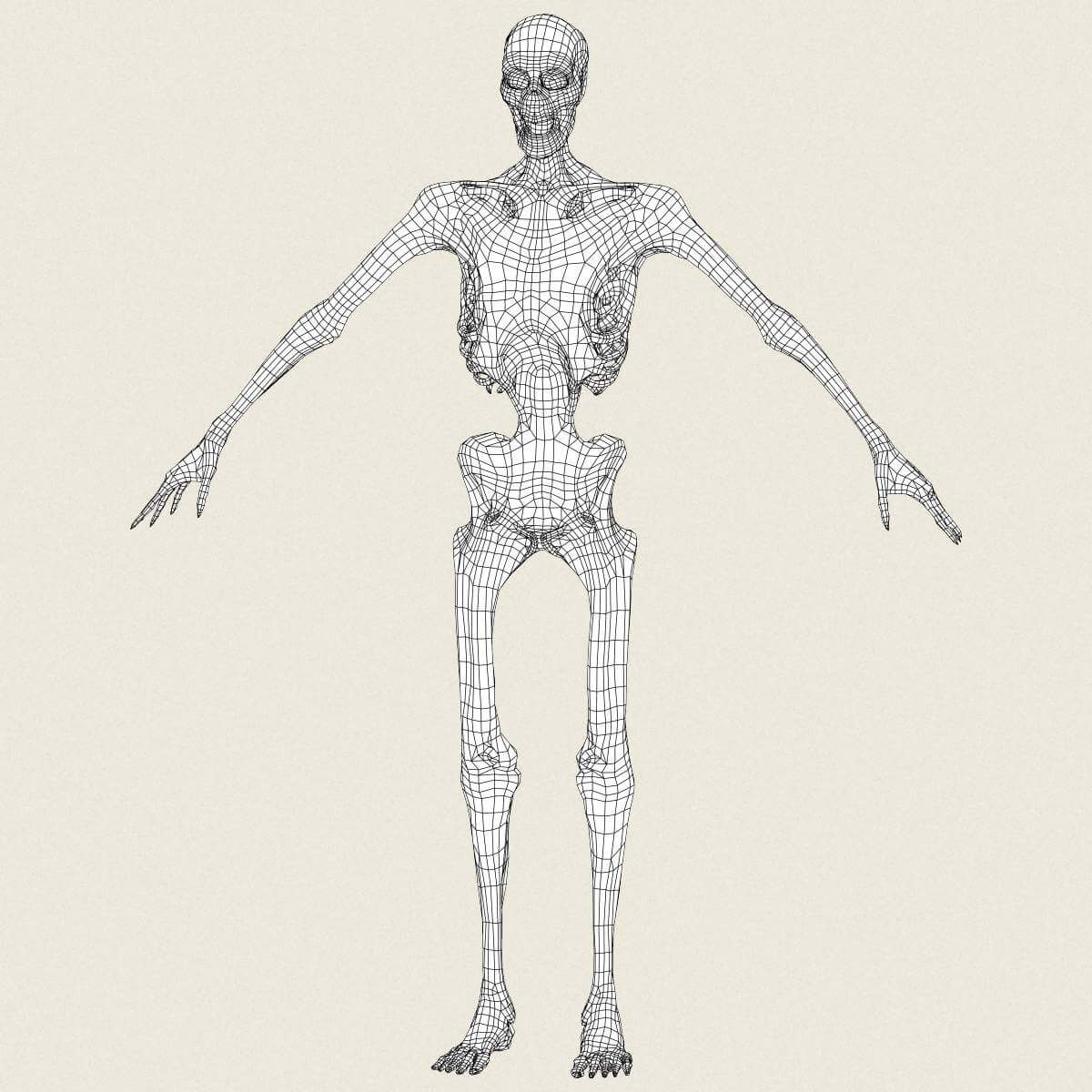 Dead Man Skeleton - 3D Model by 3dseller