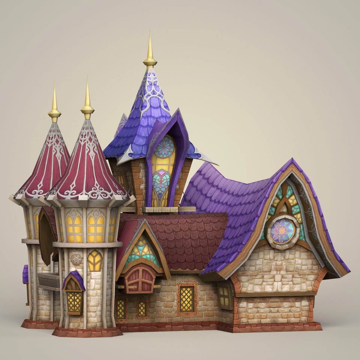 Fantasy King House - 3D Model by 3dseller