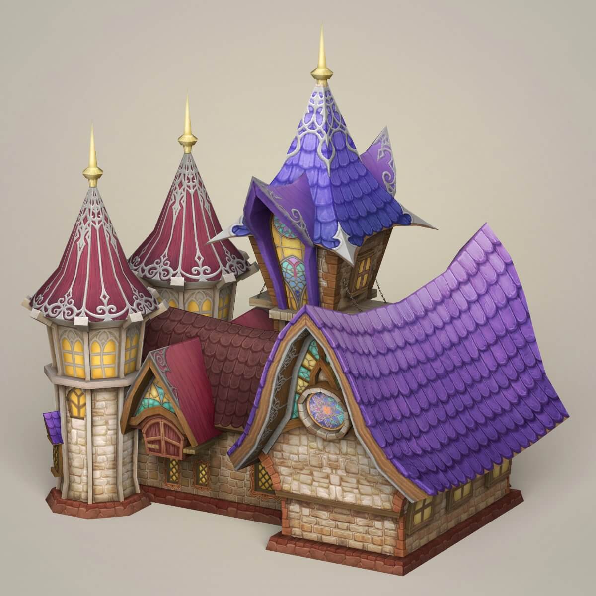 Fantasy King House - 3D Model by 3dseller