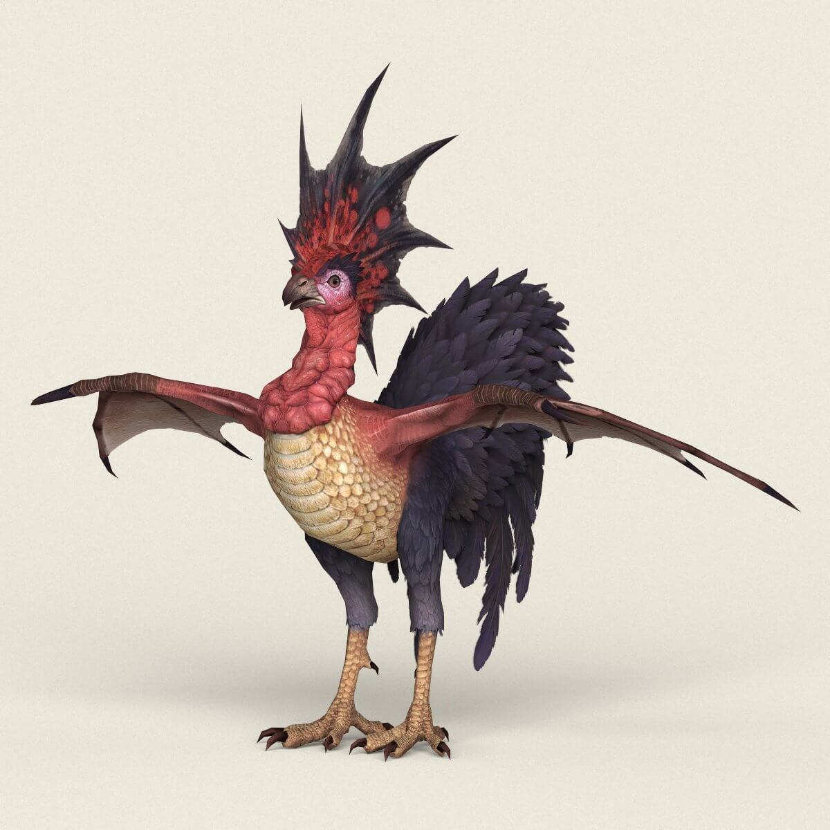 Fantasy Rooster - 3D Model by 3dseller