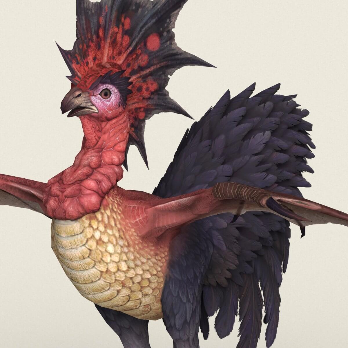 Fantasy Rooster - 3D Model by 3dseller