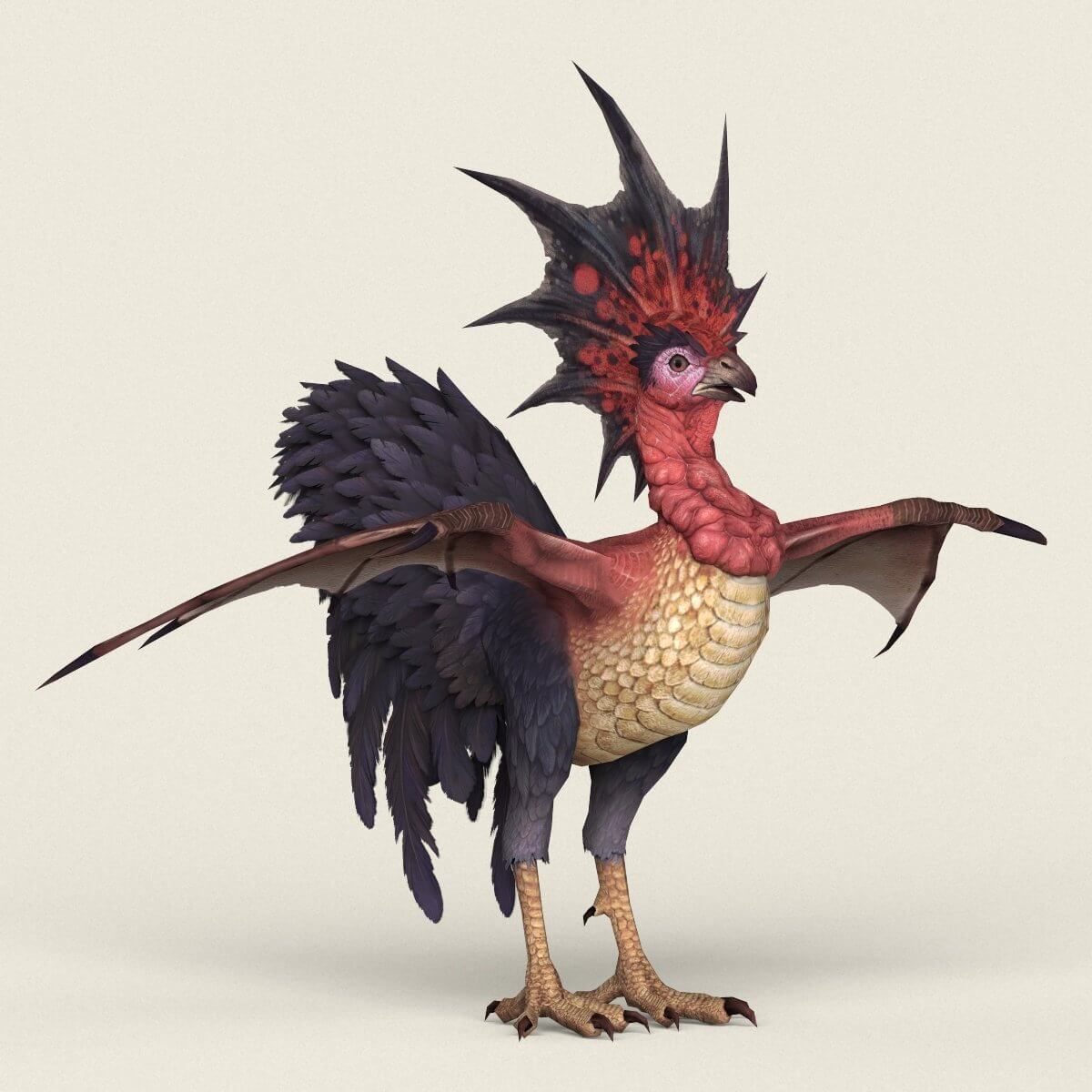 Fantasy Rooster - 3D Model by 3dseller
