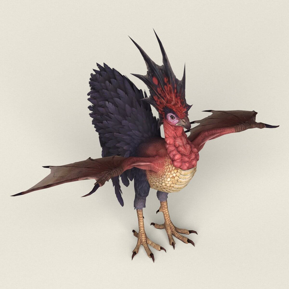 Fantasy Rooster - 3D Model by 3dseller