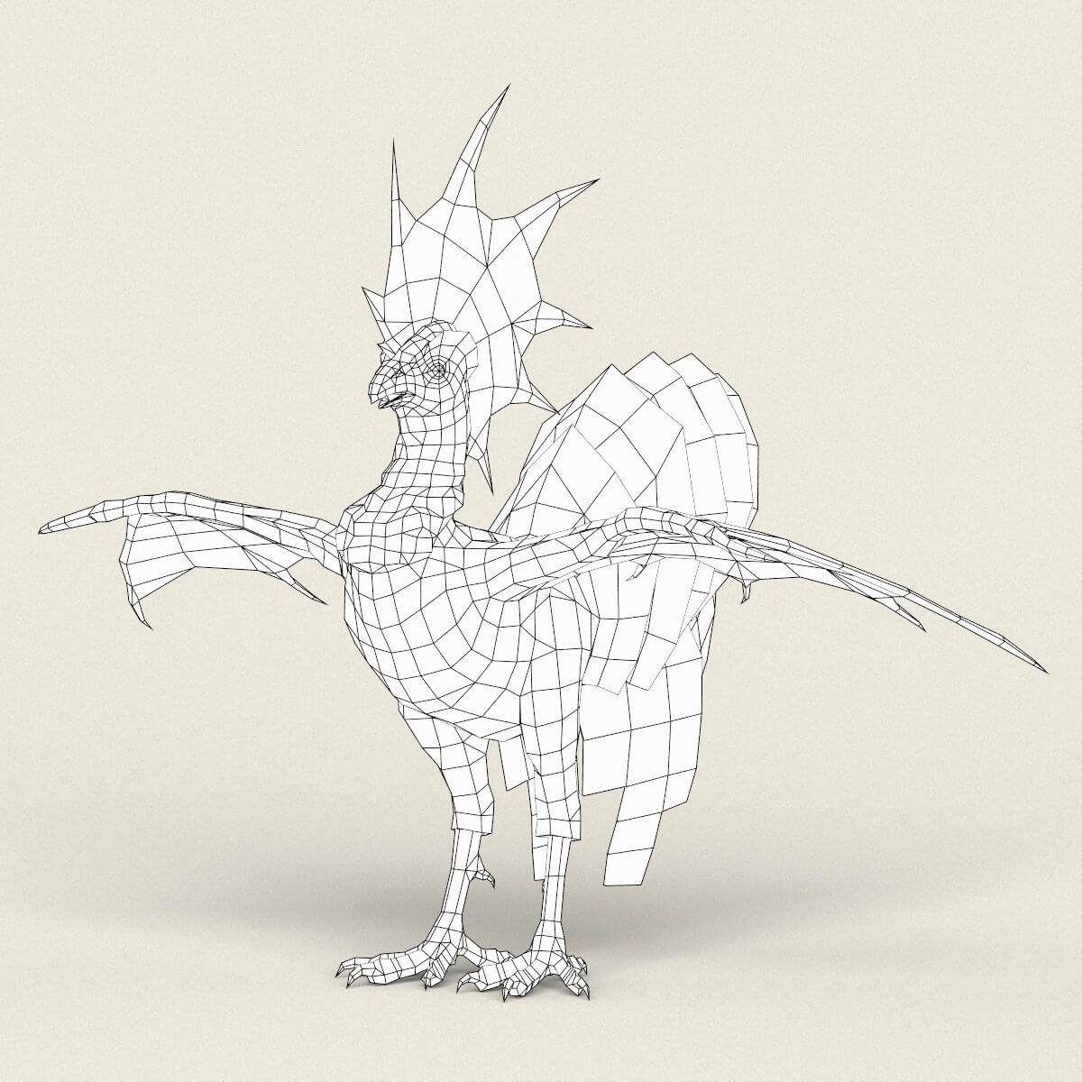 Fantasy Rooster - 3D Model by 3dseller