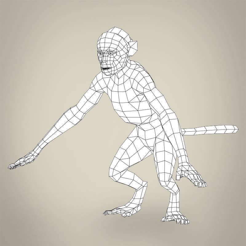 Monkey - 3D Model by 3dseller