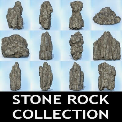 Realistic Rock Collection - 3D Model by 3dseller