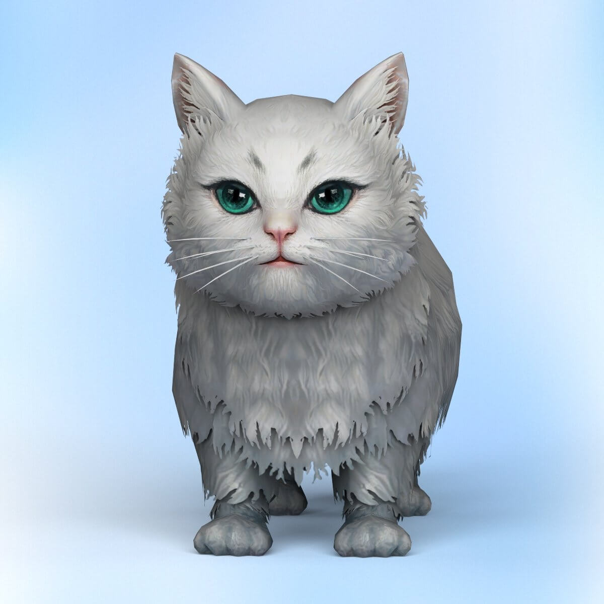 White Cat - 3D Model by 3dseller
