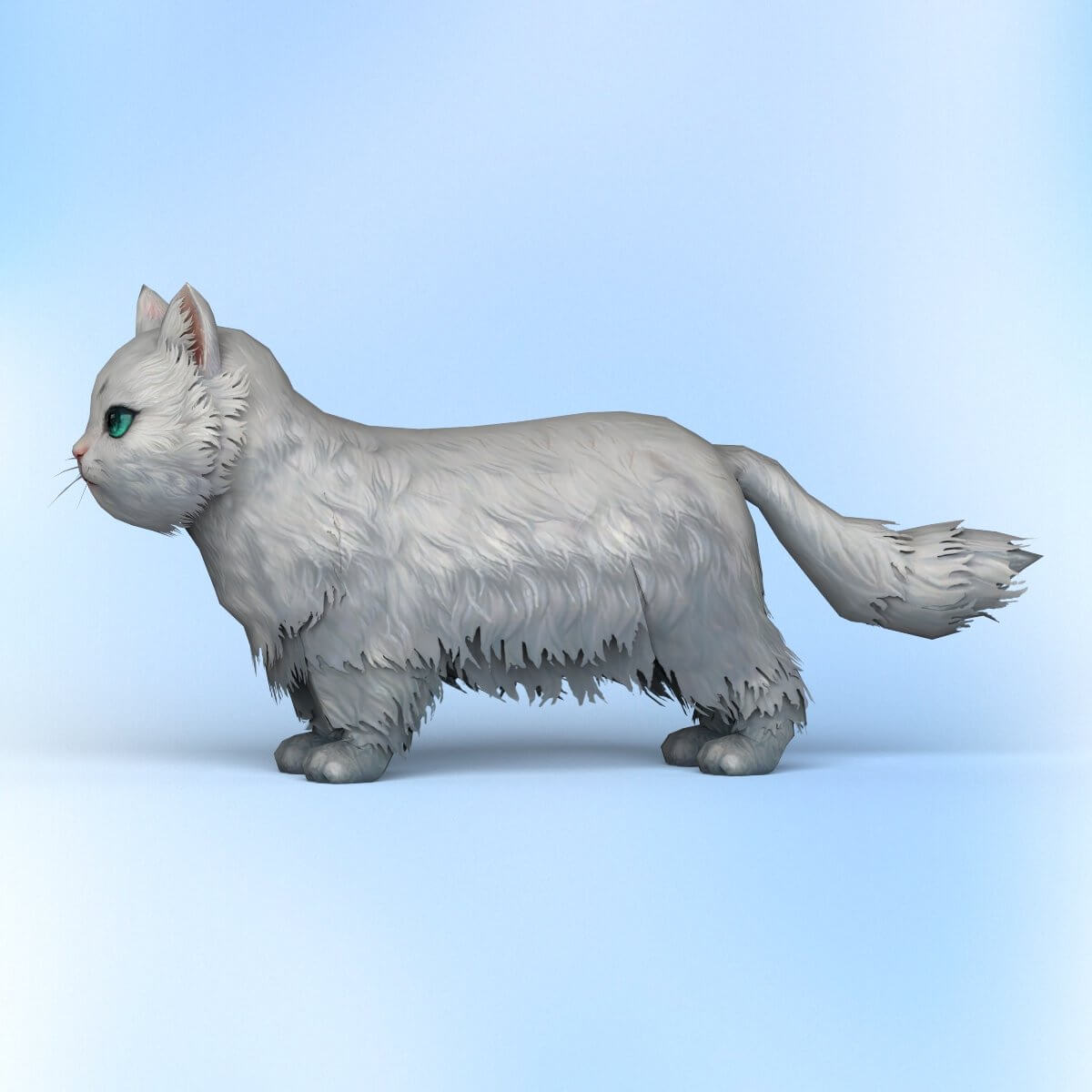 White Cat - 3D Model by 3dseller