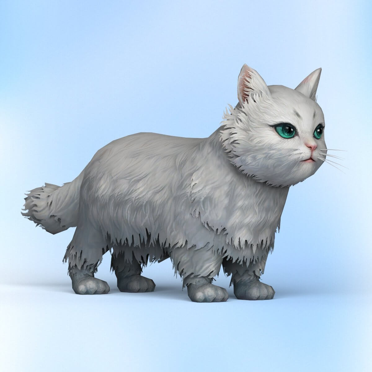 White Cat - 3D Model by 3dseller