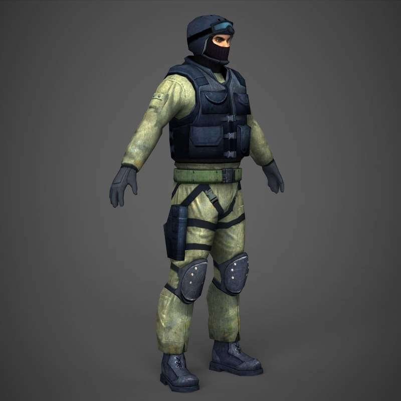 Military Commando - 3D Model by 3dseller
