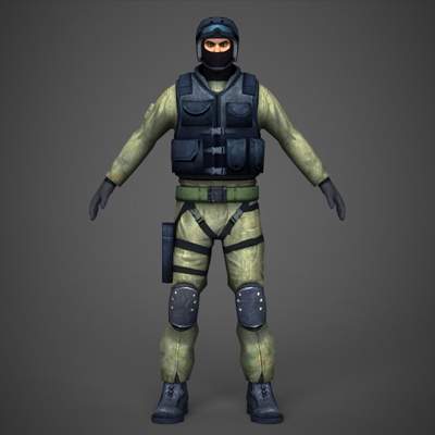 Military Commando - 3D Model by 3dseller