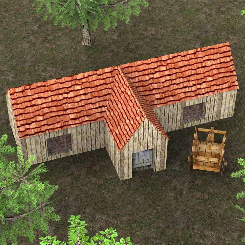 Old Village Scene - 3D Model by 3dseller