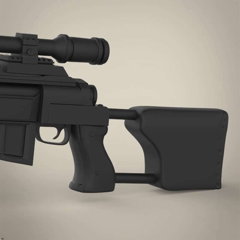 R4P3 Sniper Gun - 3D Model by 3dseller