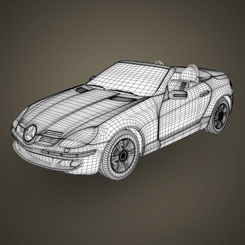 Mercedes-Benz SLK 3D Model by 3dseller