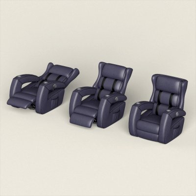 Realistic Recliner Chair Collection - 3D Model by 3dseller