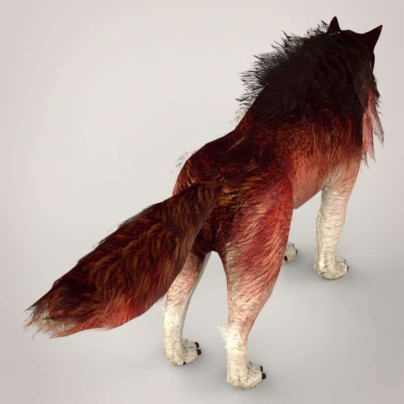 Red Wolf - 3D Model by 3dseller