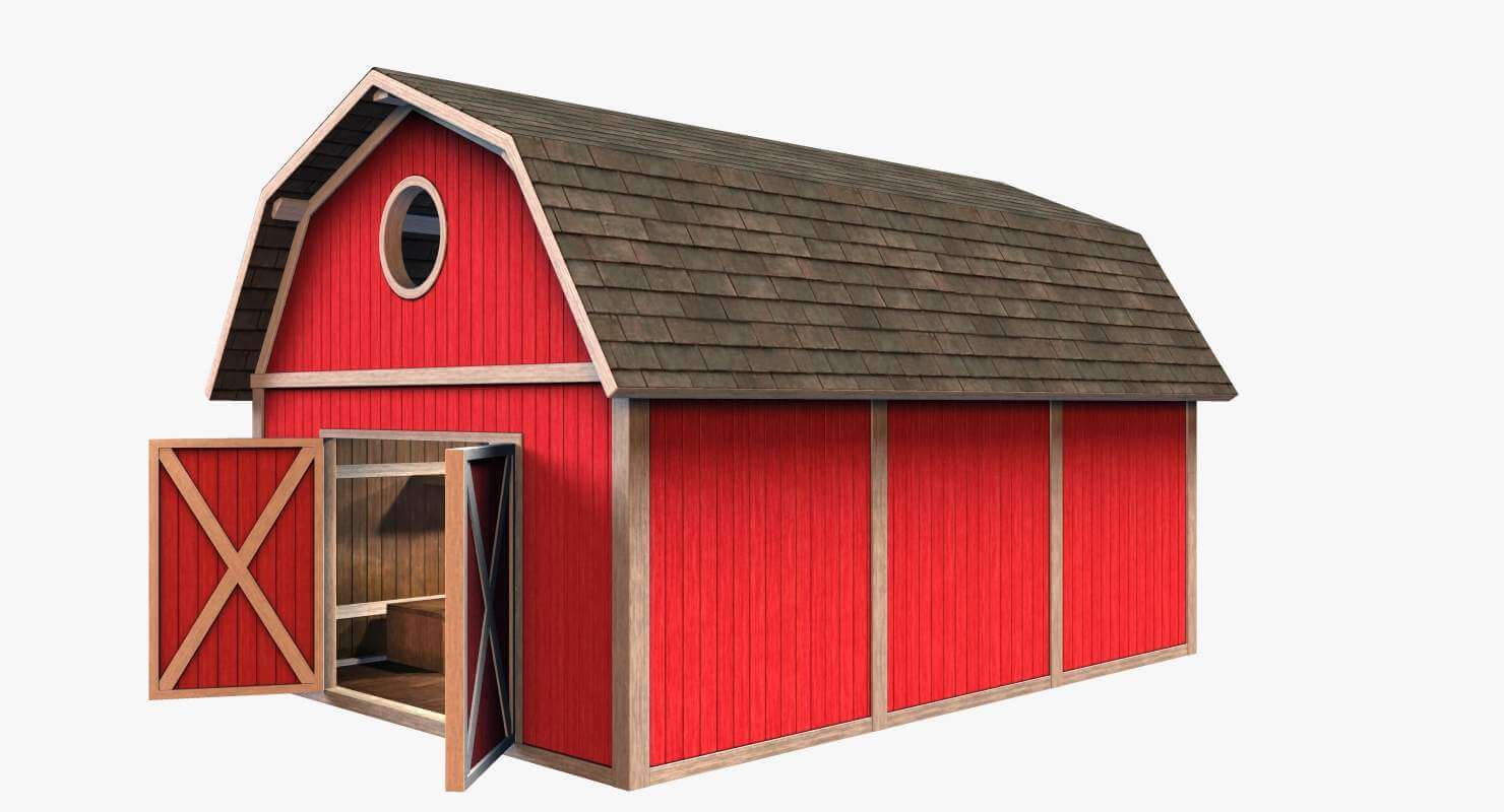 Barn - 3D Model by 3dShop