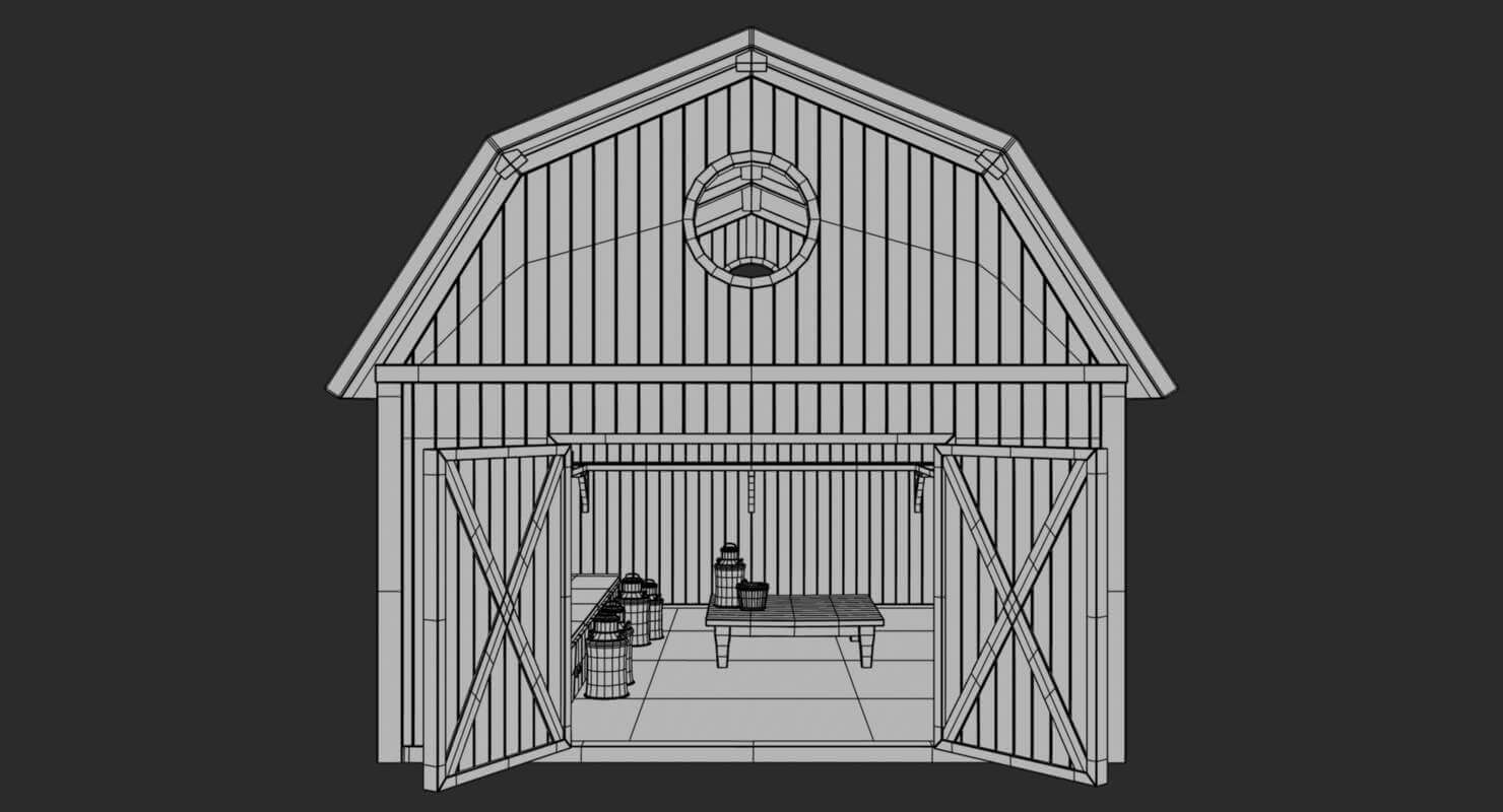Barn - 3D Model by 3dShop