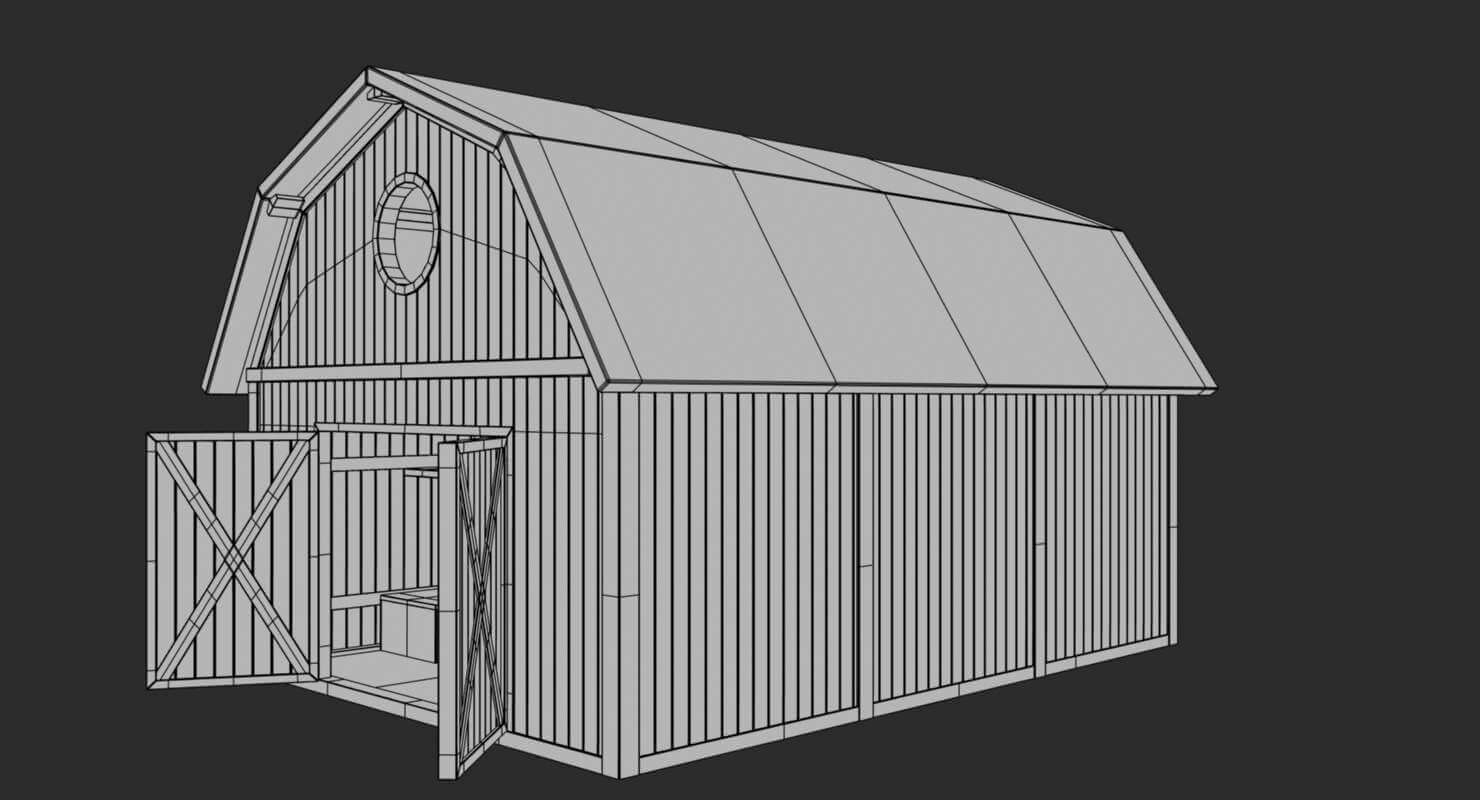 Barn - 3D Model by 3dShop