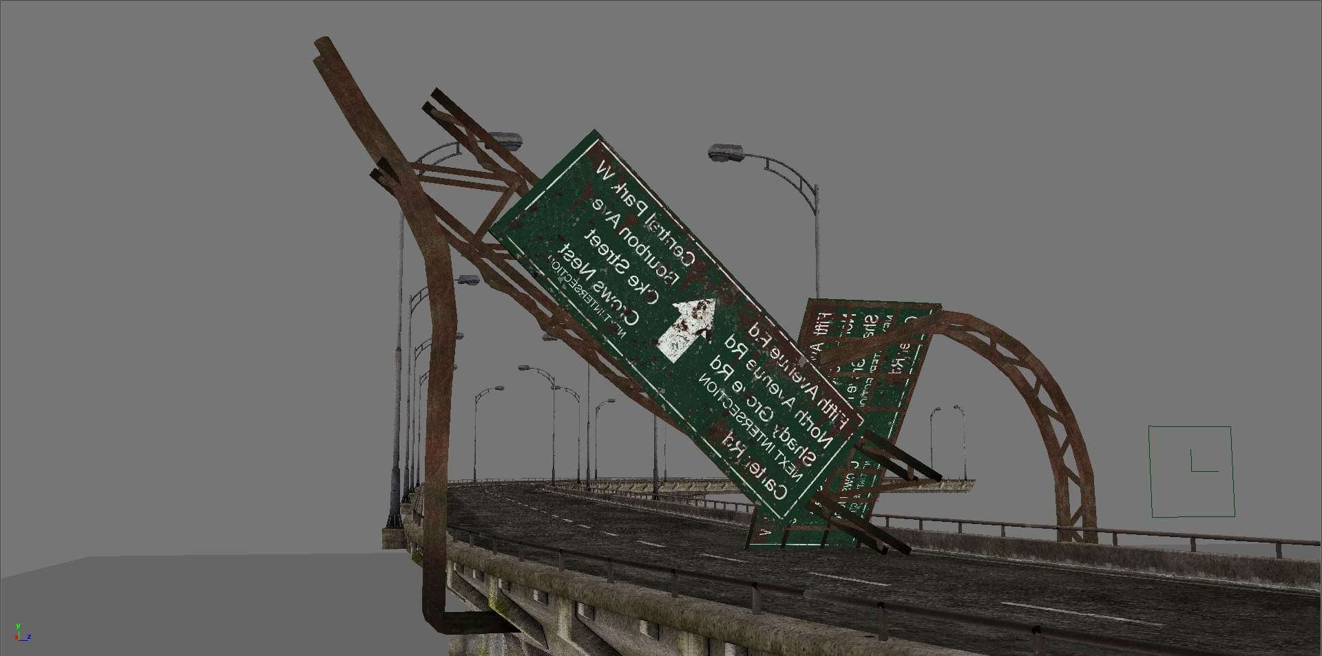 Broken Bridge - 3D Model by 3dShop