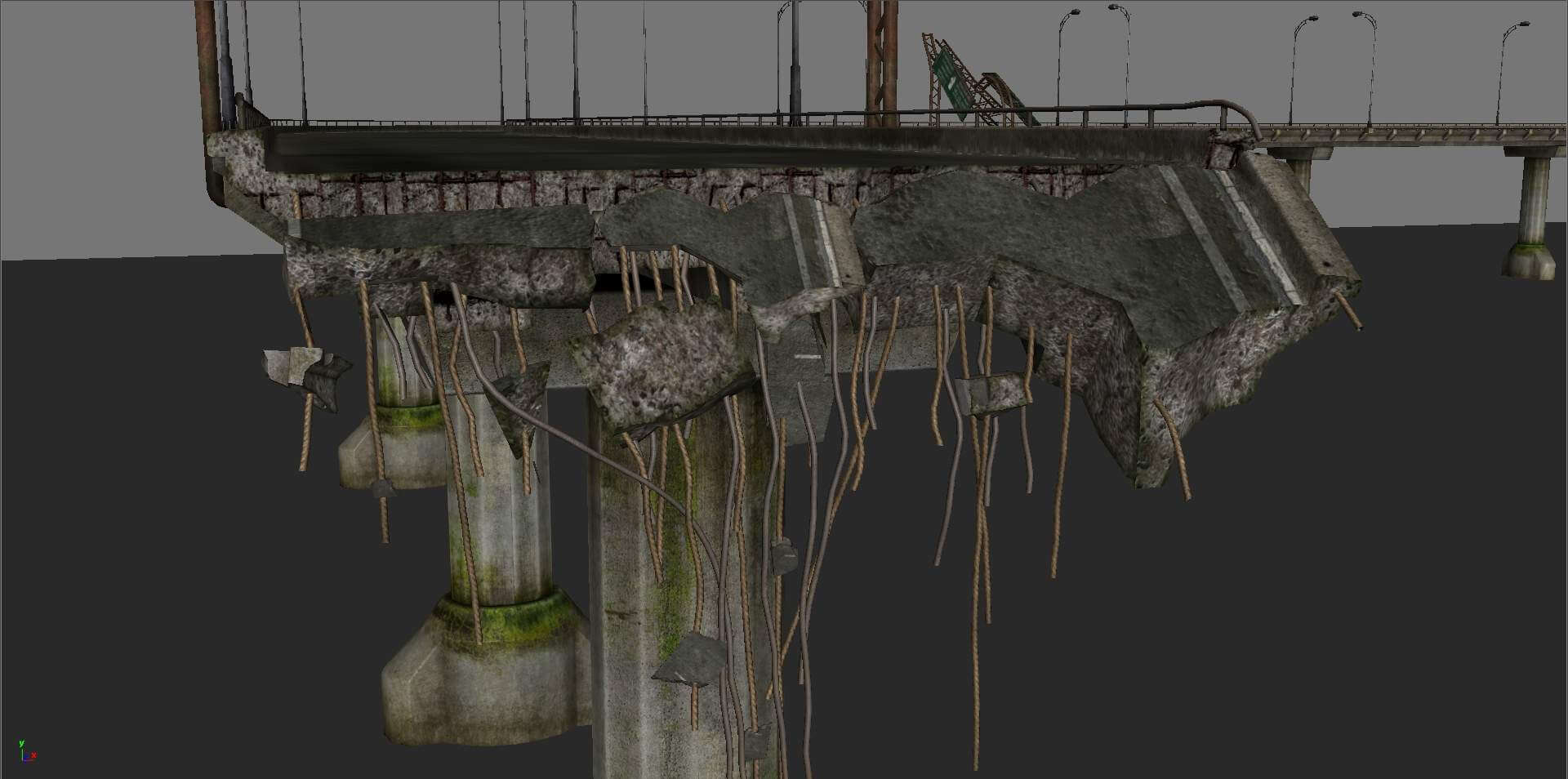 Broken Bridge - 3D Model by 3dShop
