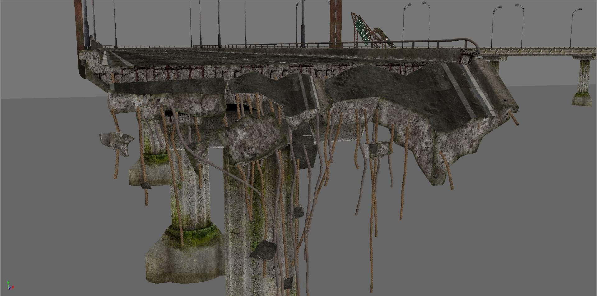 Broken Bridge - 3D Model by 3dShop
