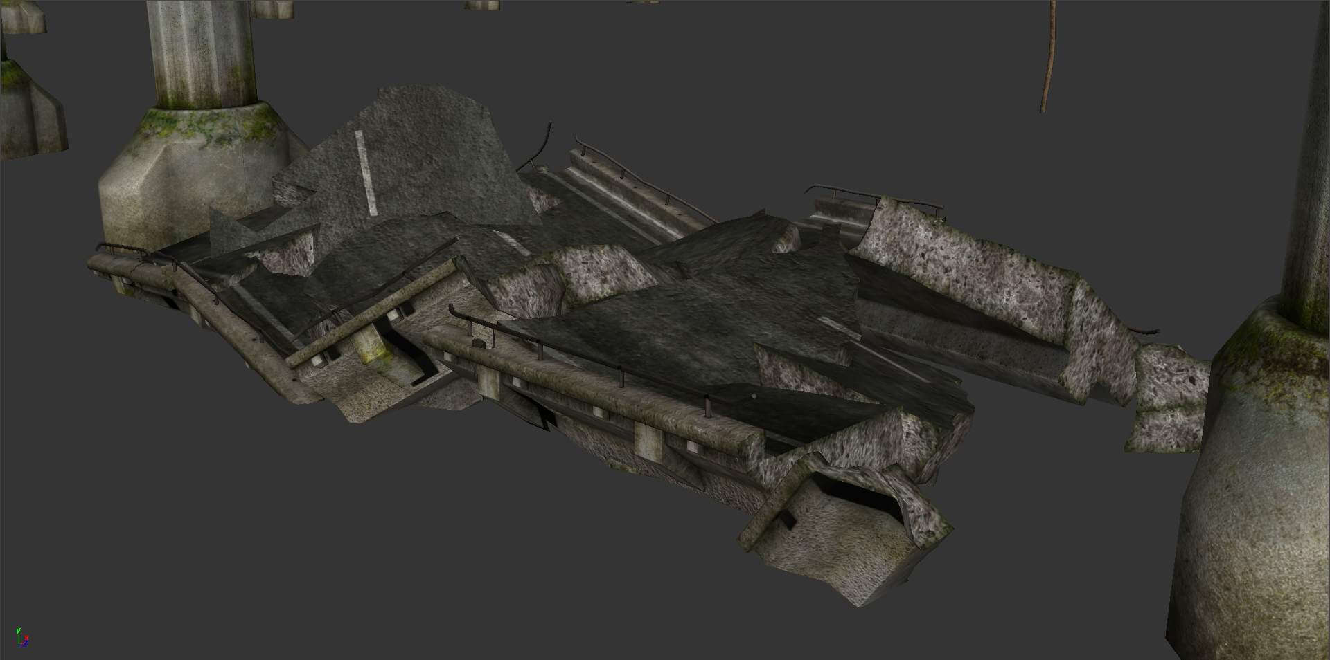 Broken Bridge - 3D Model by 3dShop