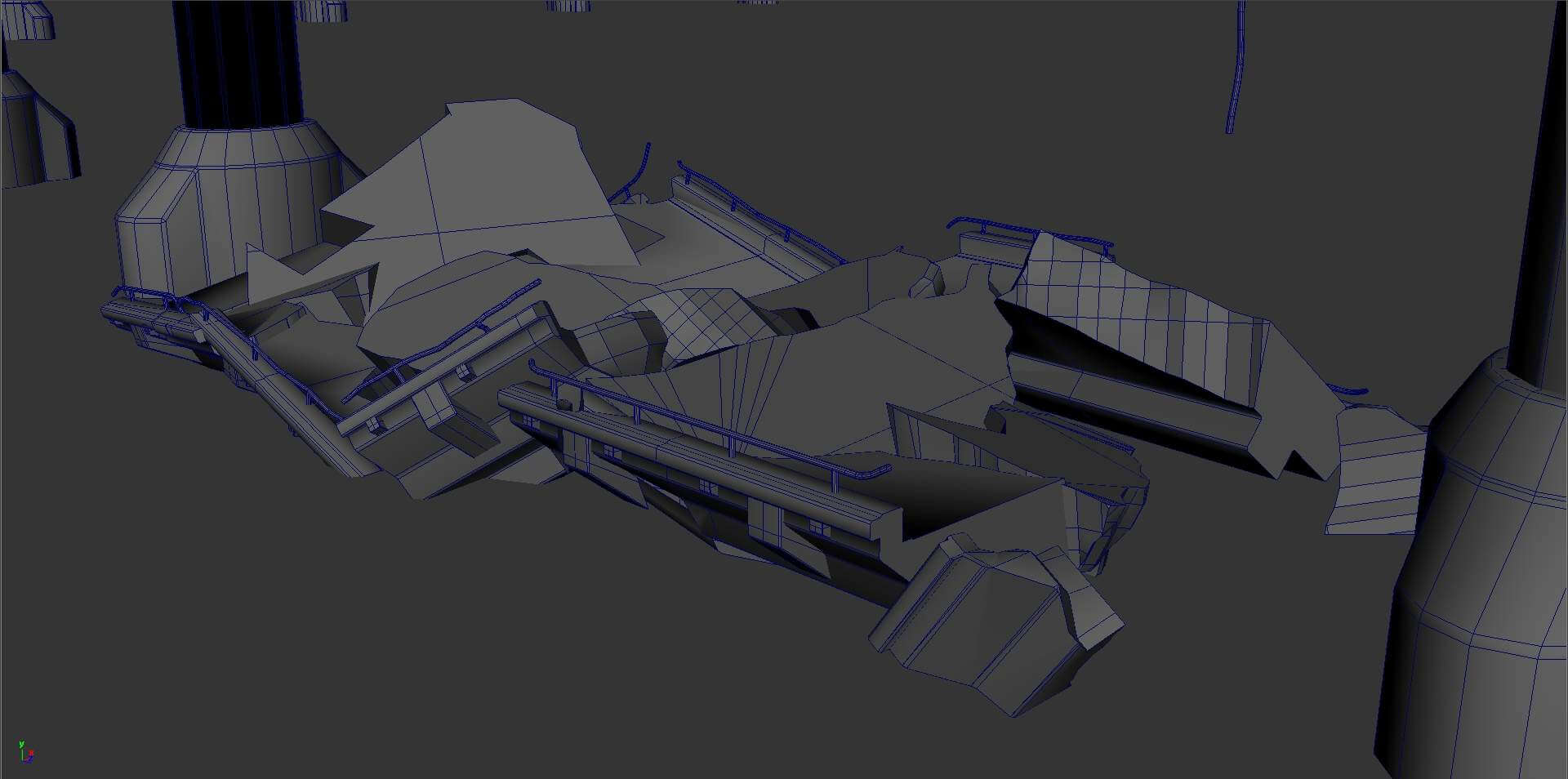 Broken Bridge - 3D Model by 3dShop