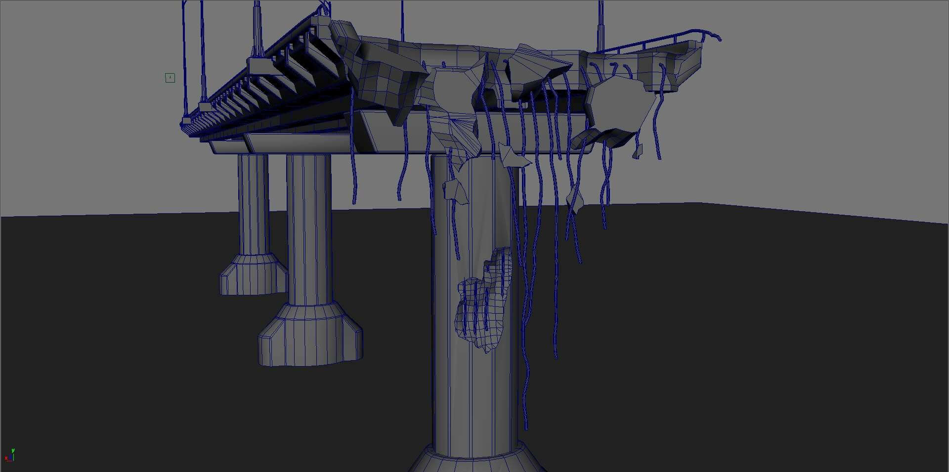 Broken Bridge - 3D Model by 3dShop