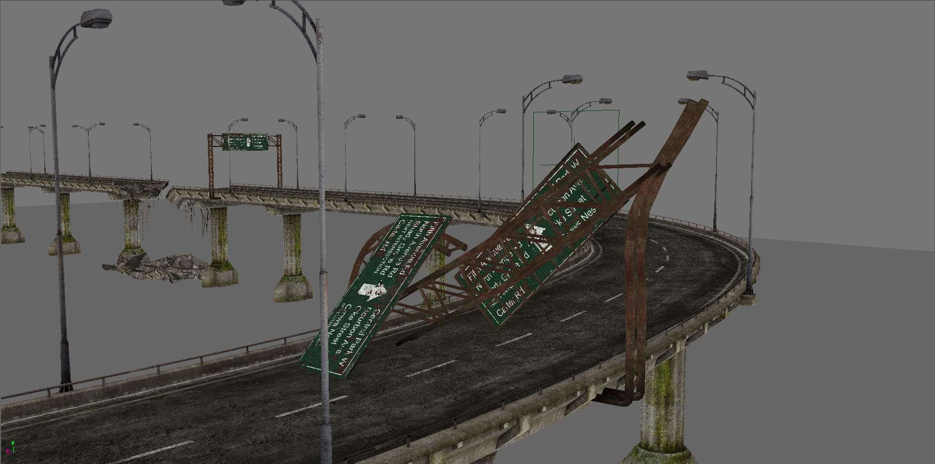 Broken Bridge - 3D Model by 3dShop