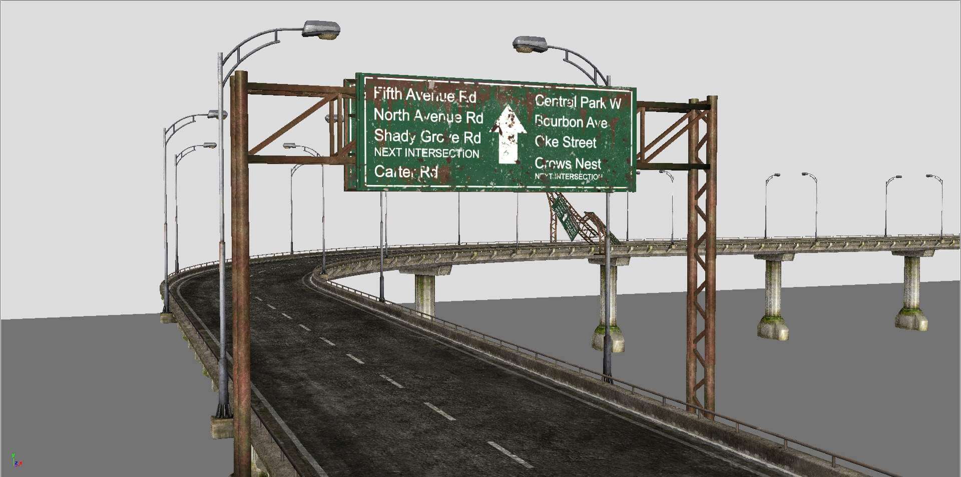 Broken Bridge - 3D Model by 3dShop