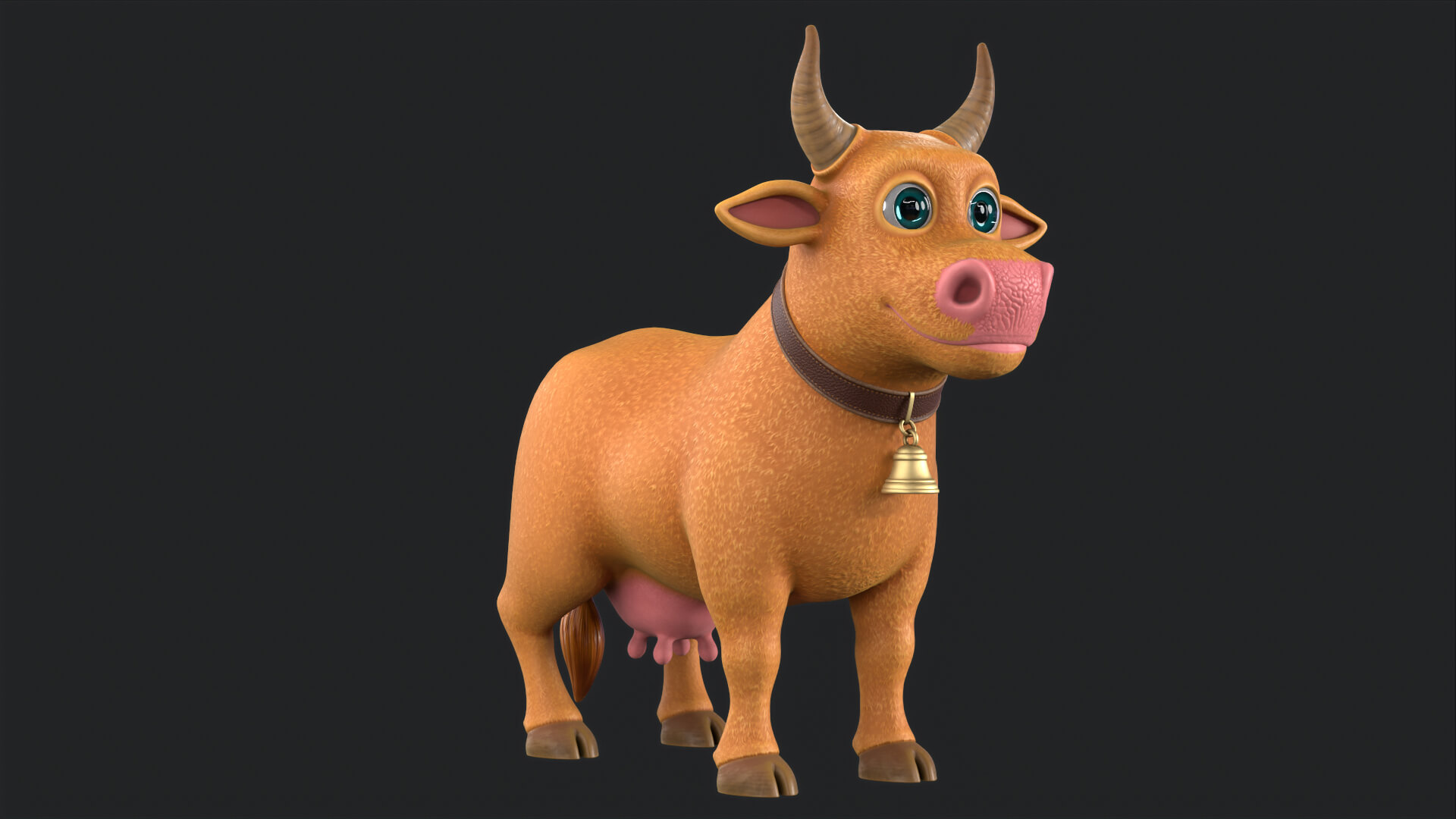 Cartoon Cow V4 - 3D Model by 3dShop