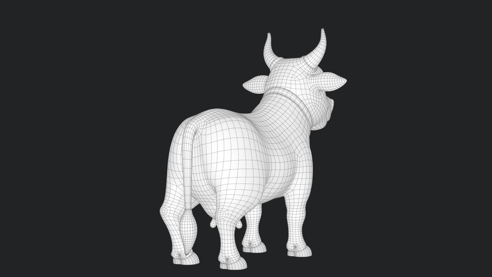 Cartoon Cow V4 - 3D Model by 3dShop