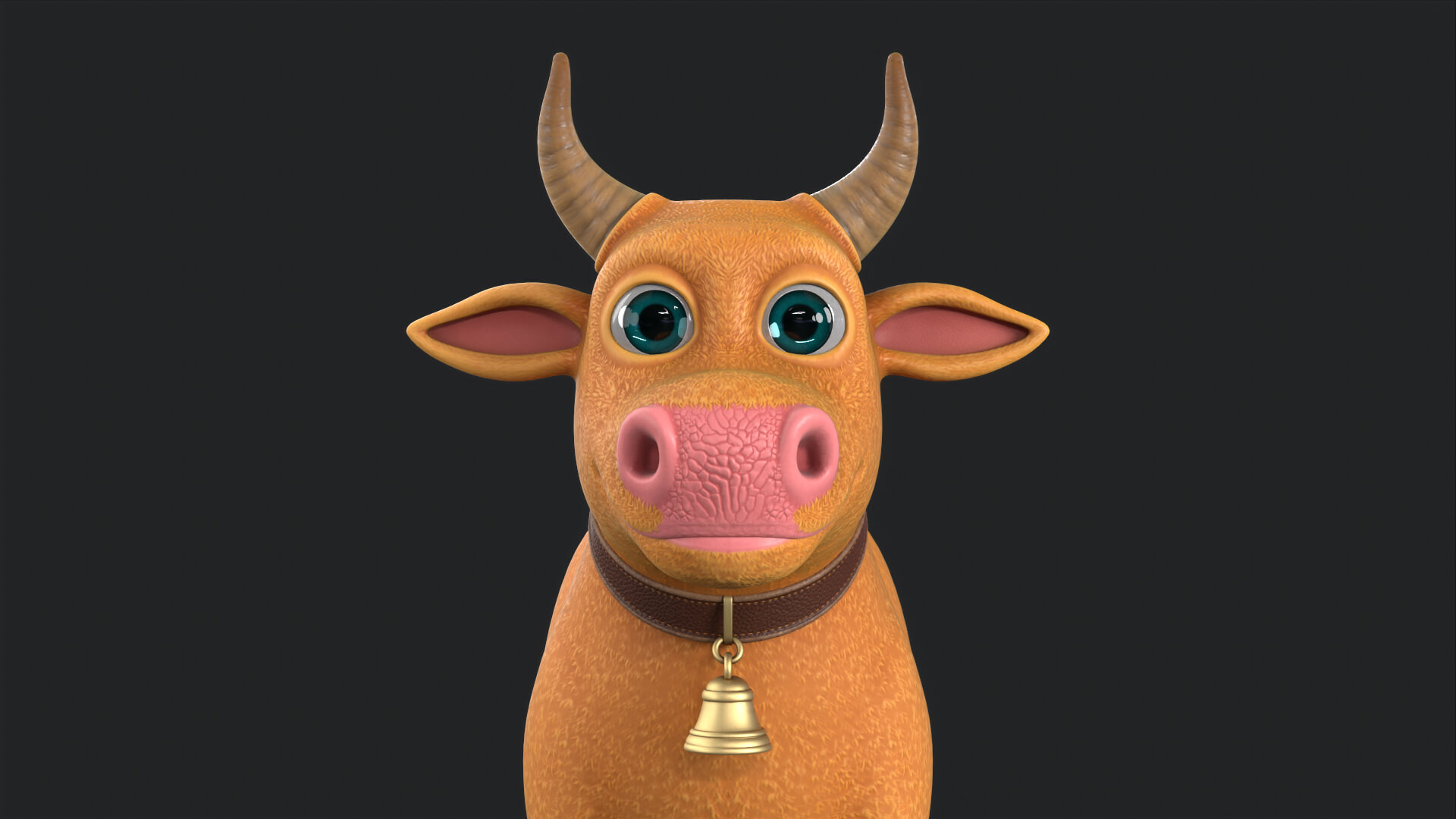 Cartoon Cow V4 - 3D Model by 3dShop