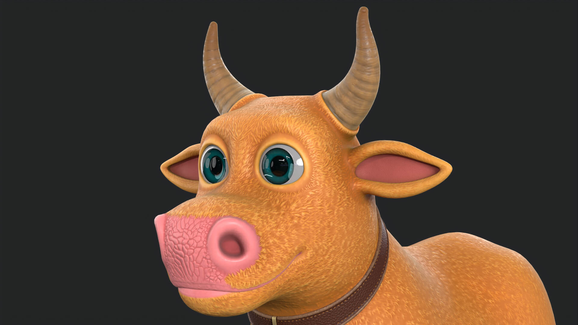 Cartoon Cow V4 - 3D Model by 3dShop