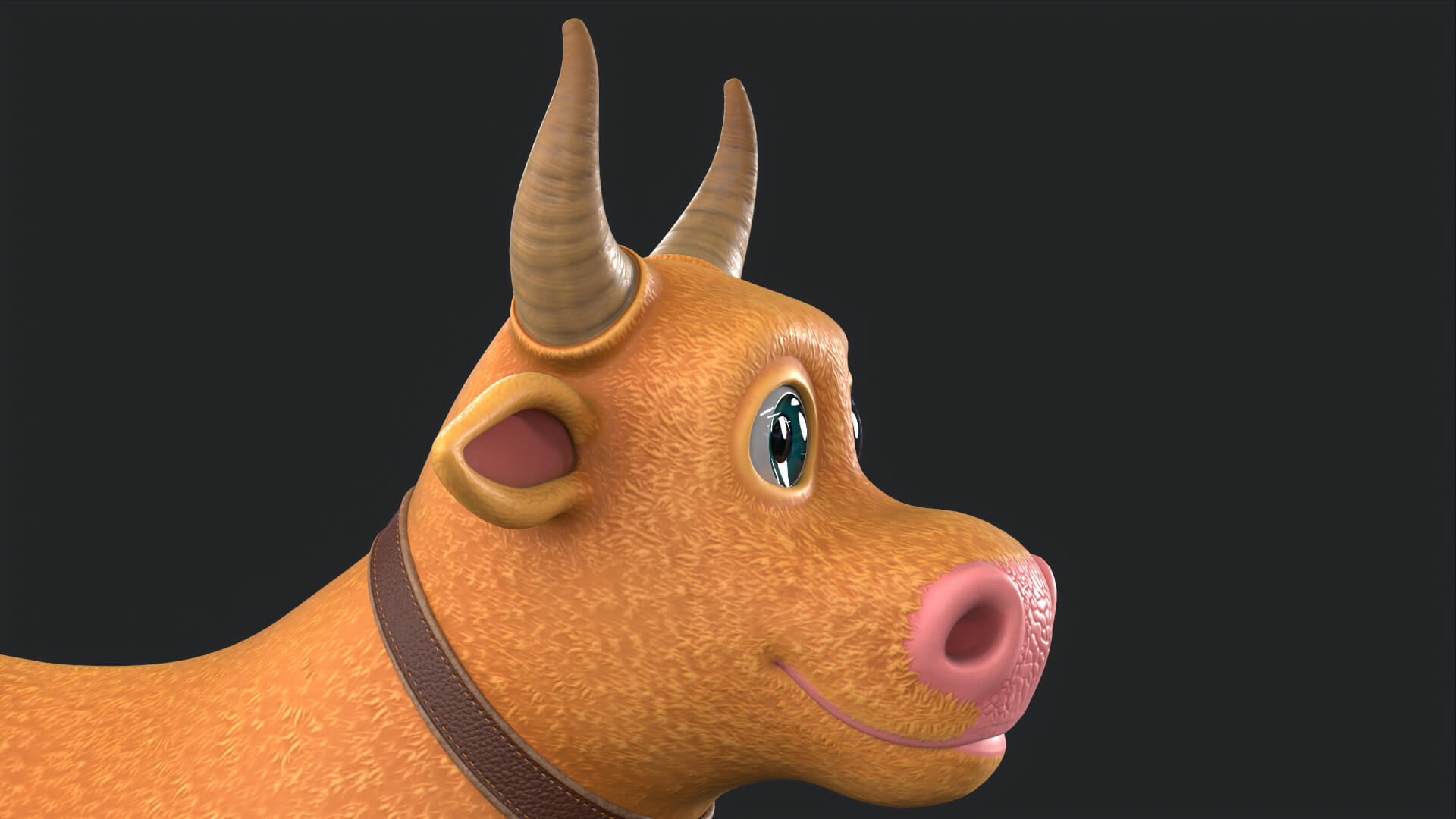 Cartoon Cow V4 - 3D Model by 3dShop