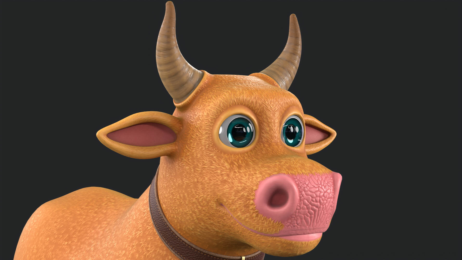 Cartoon Cow V4 - 3D Model by 3dShop