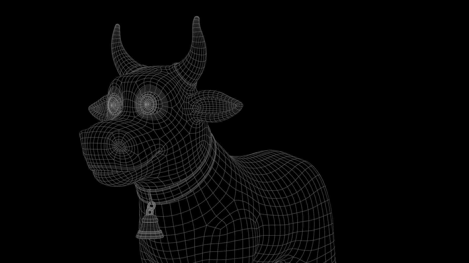 Cartoon cow 3d by 3dShop