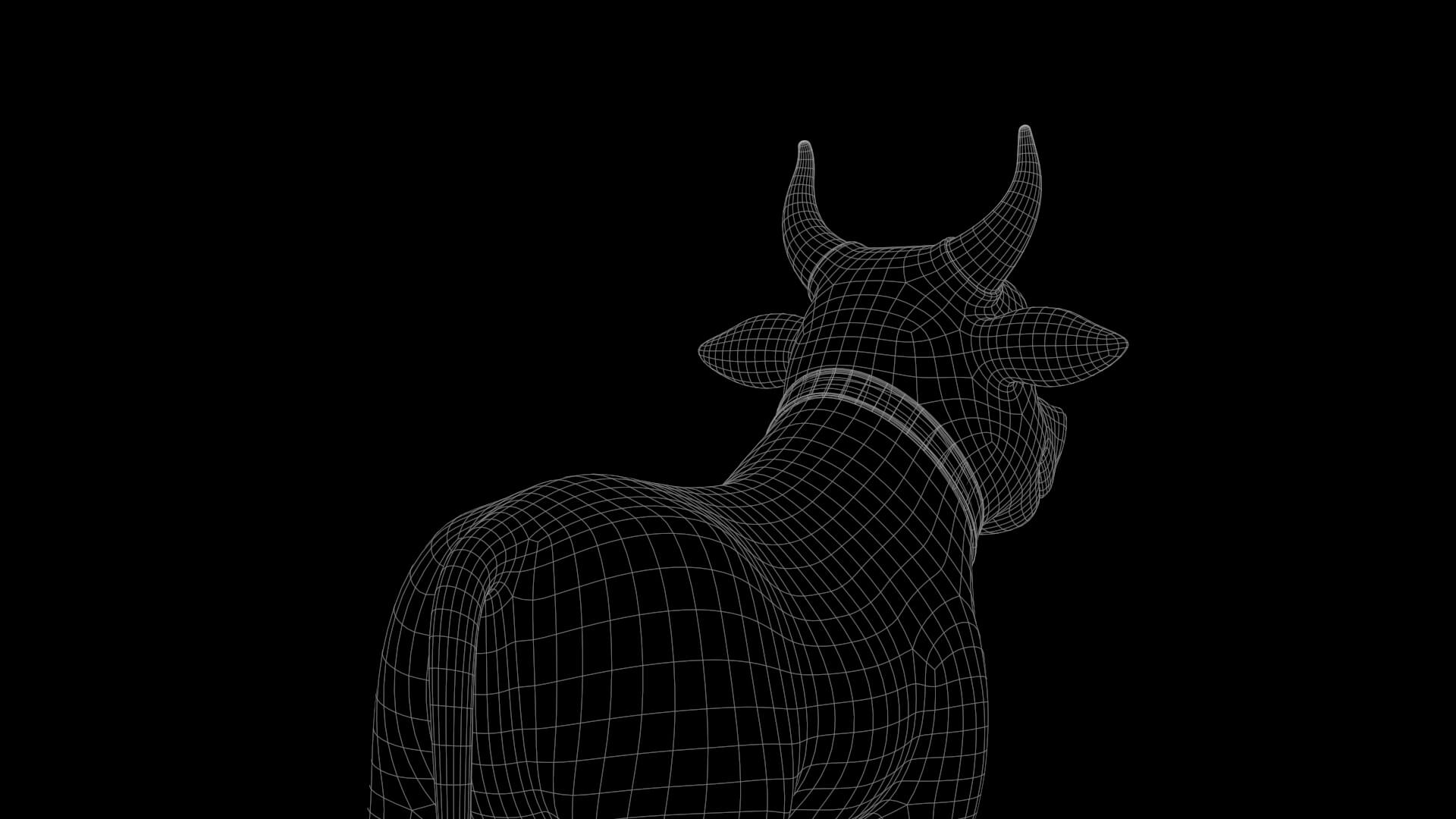 Cartoon Cow V3 - 3D Model by 3dShop